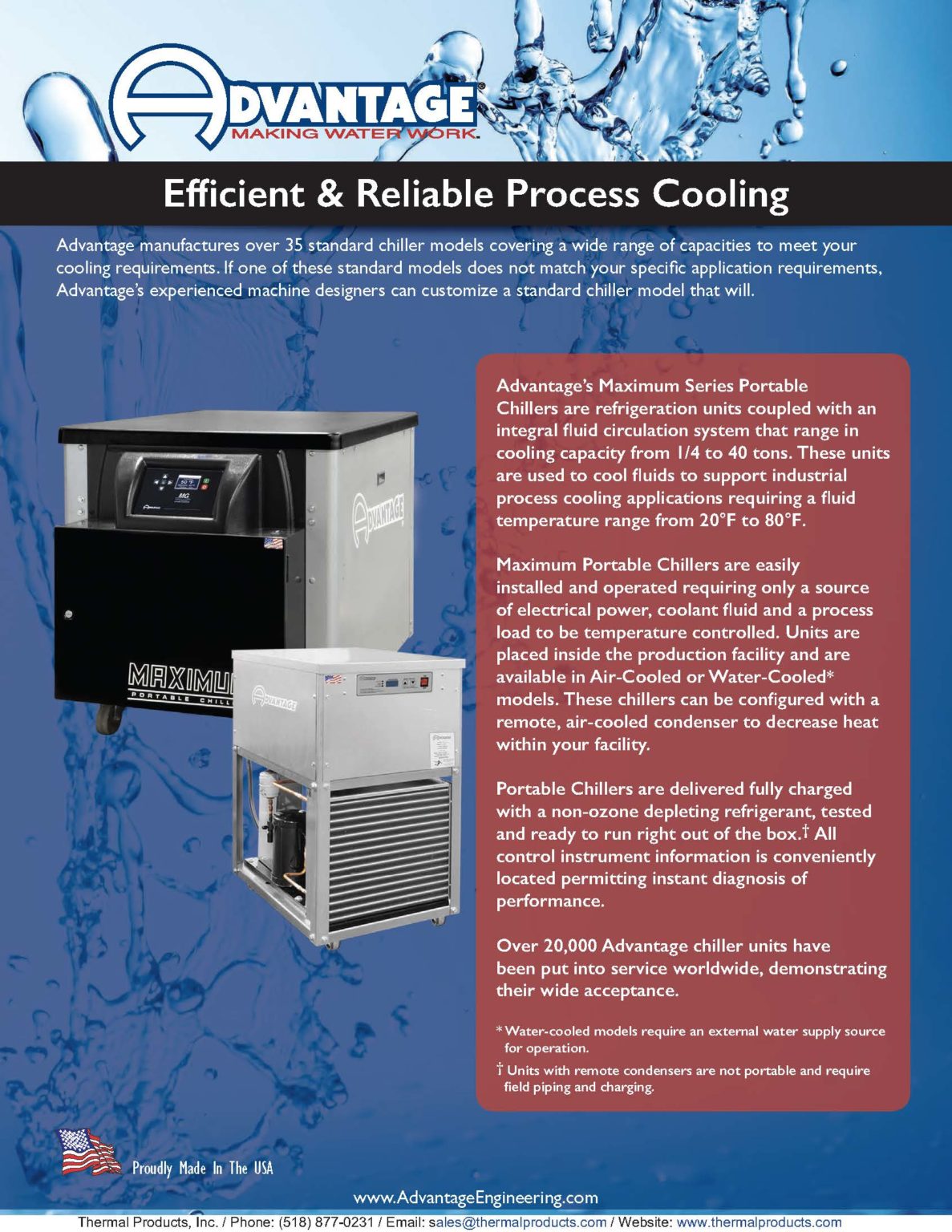 Advantage Water Chillers - Thermal Products