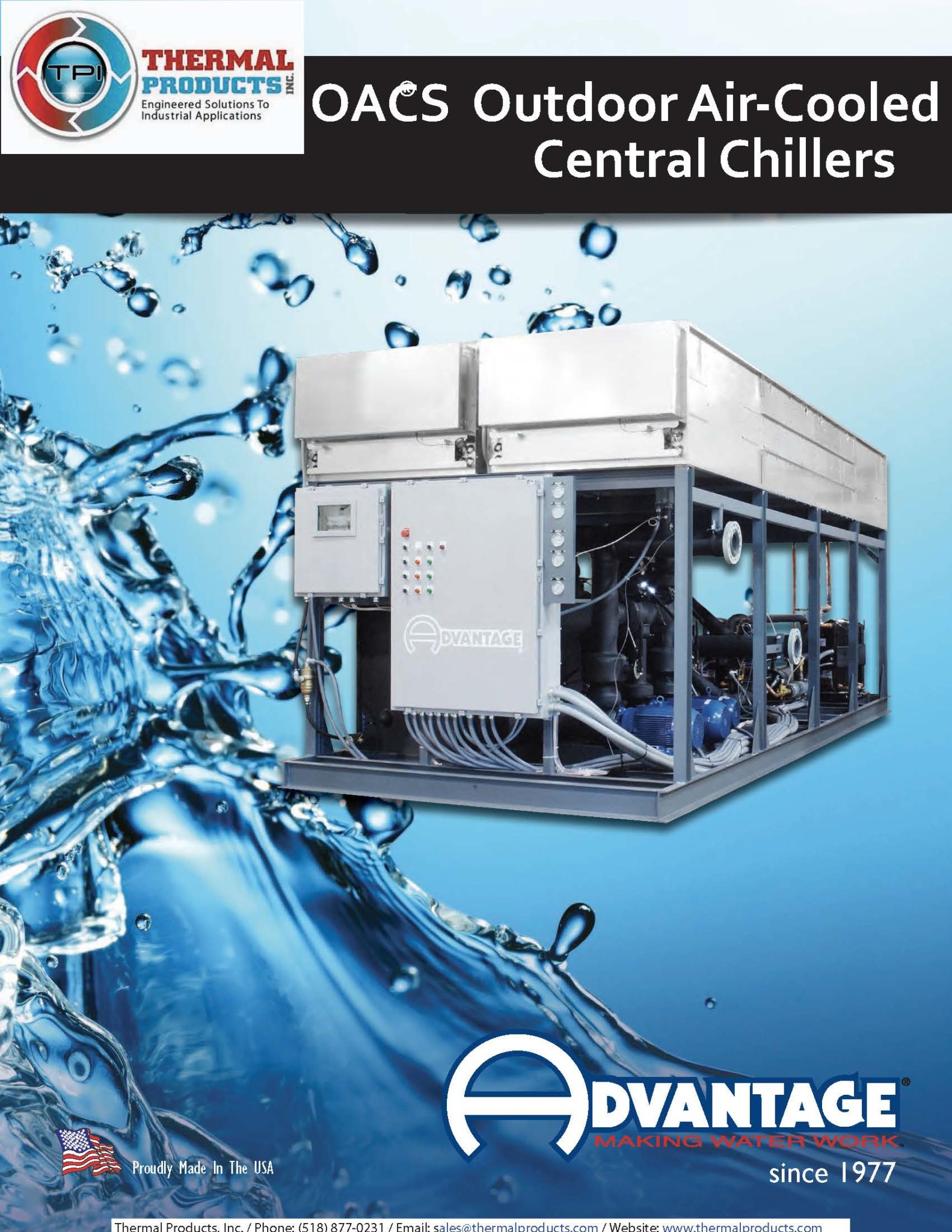 Central Chiller: OACS Series 20 - 210 Tons Air-Cooled - Thermal Products